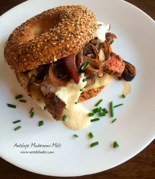 Antelope Sirloin Mushroom Melt | Wild Game Cuisine - NevadaFoodies