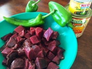 Roasted Chili Verde Antelope Stew | Wild Game Cuisine - NevadaFoodies