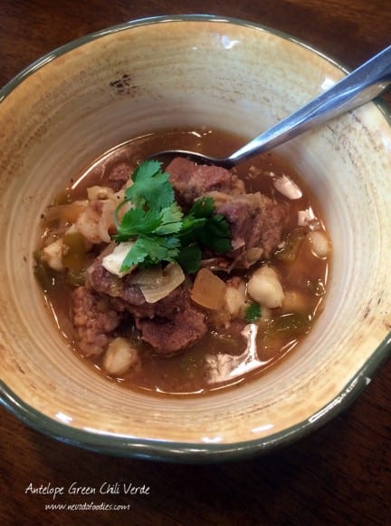 Roasted Chili Verde Antelope Stew | Wild Game Cuisine - NevadaFoodies