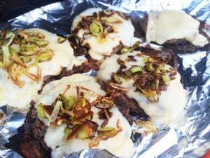 Antelope Burgers with Fried Leeks | Wild Game Recipes | Nevada Foodies