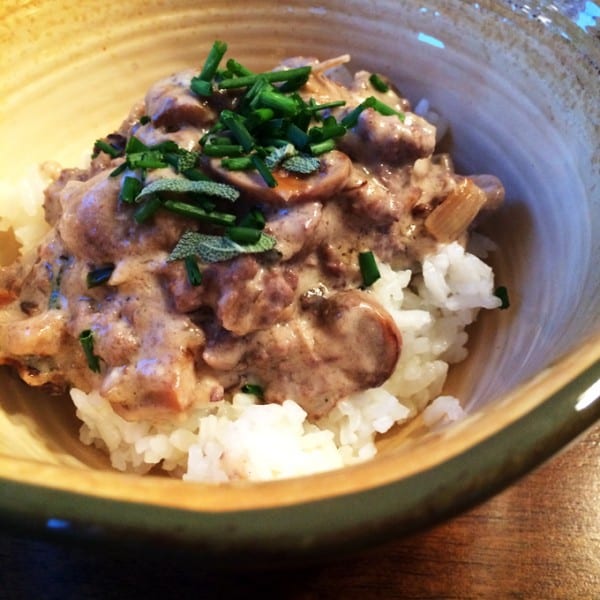 Savory Garlic Mushroom Ground Elk over Rice | Wild Game Recipes ...
