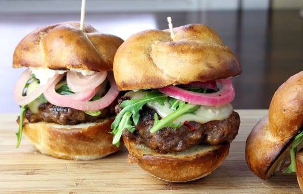Chorizo Elk Sliders with Pickled Red Onion and Arugula | Wild Game ...