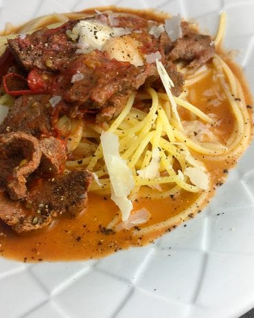 Heirloom Tomato Sauce with Sliced Elk | Wild Game Cuisine - NevadaFoodies