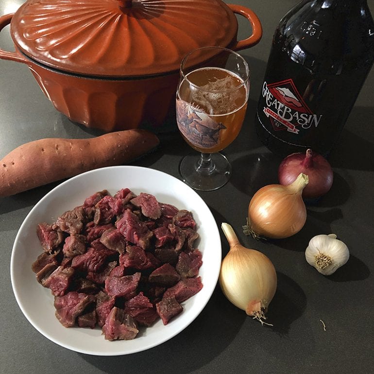 Elk and Beer Stew | Wild Game Cuisine - NevadaFoodies