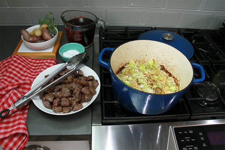 Elk Leek Soup with Fingerling Potatoes | Wild Game Cuisine - NevadaFoodies