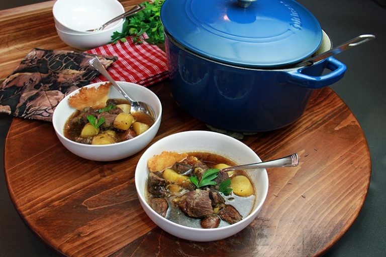 Elk Leek Soup with Fingerling Potatoes | Wild Game Cuisine - NevadaFoodies