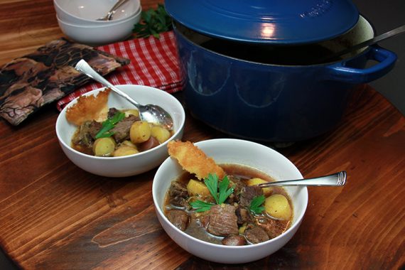 Elk Leek Soup with Fingerling Potatoes | Wild Game Cuisine - NevadaFoodies
