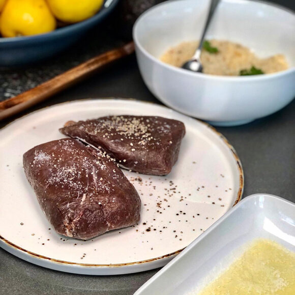 Parmesan-Crusted Venison Bottom Round | Wild Game Steak