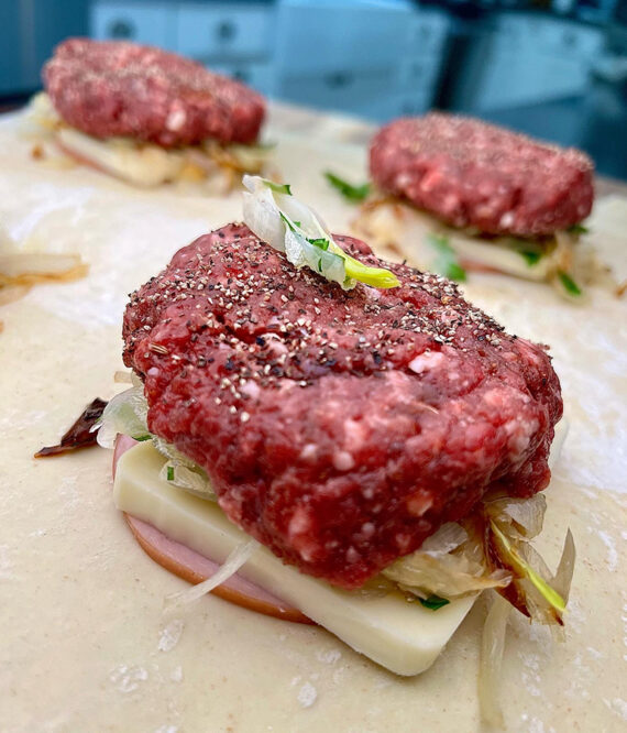 Puff Pastry Antelope Cheeseburgers